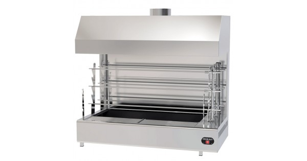 Ψησταριά με κάρβουνο και 6 σούβλες 160x80x140 cm